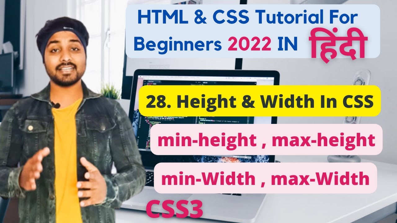 Height And Width In Css Html And Css Tutorial In Hindi 28 Youtube