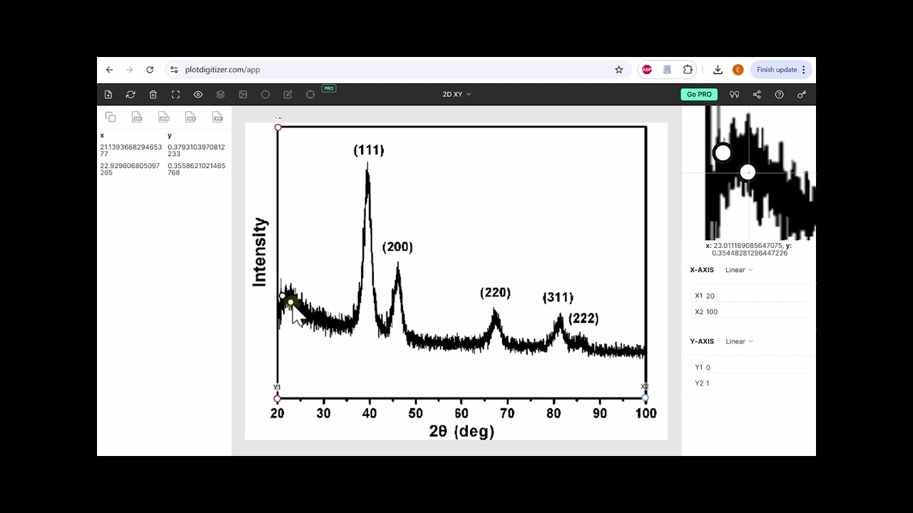 Using Plot Digitizer Youtube