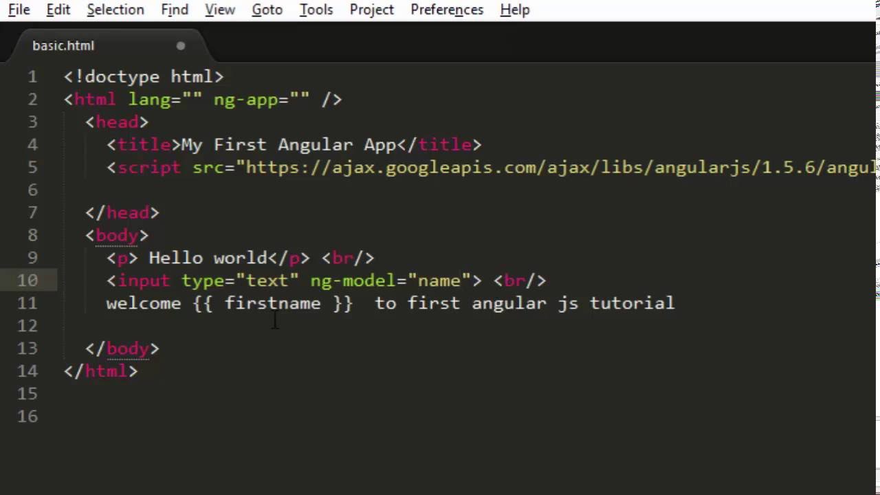 Angularjs Tutorial For Beginners Hello World In Angular Js Youtube
