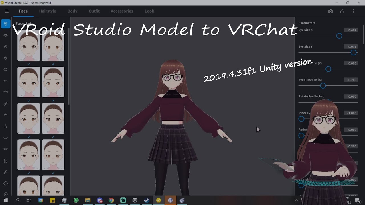 Vroid To Vrchat Tutorial Step By Step Unity 2019 4 31f1 Youtube