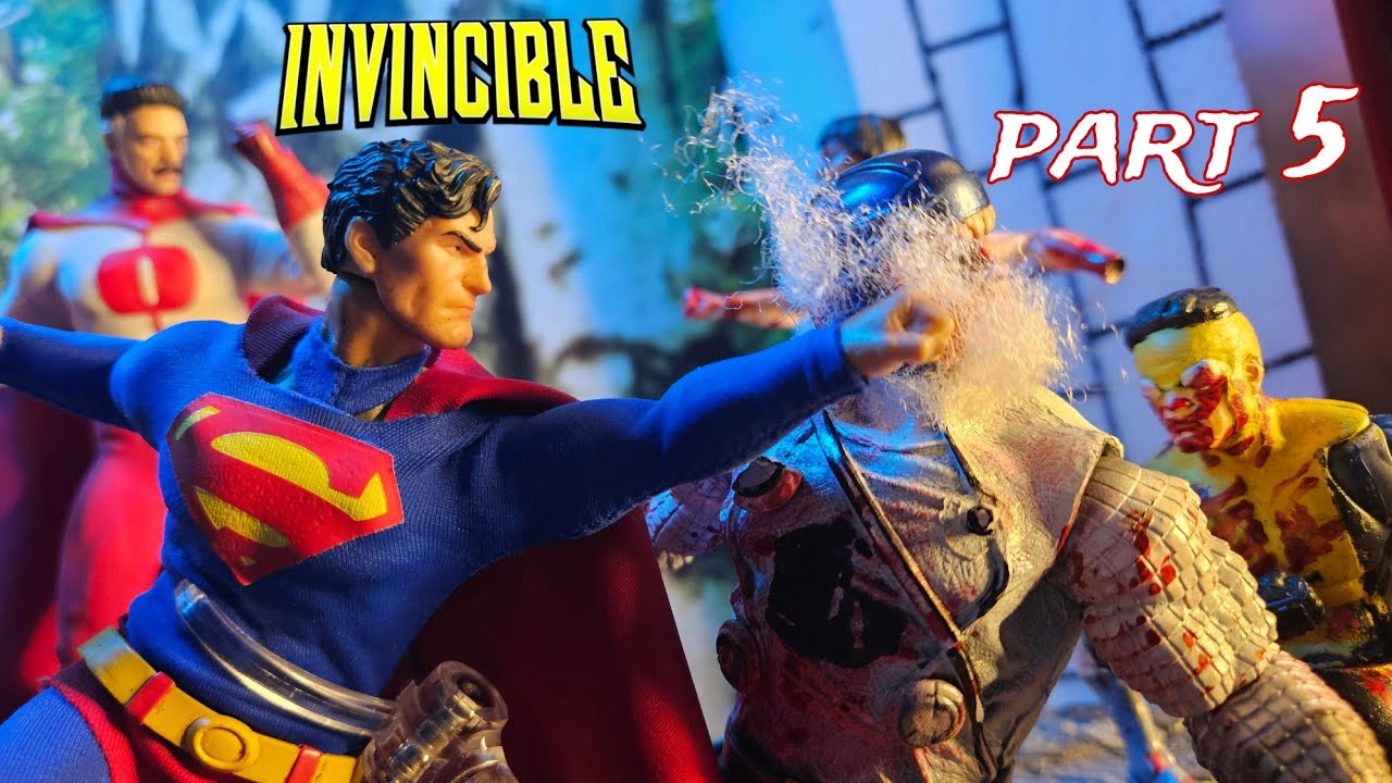Invincible Superman Vs Conquest Epic Stop Motion Fight Mid Finale