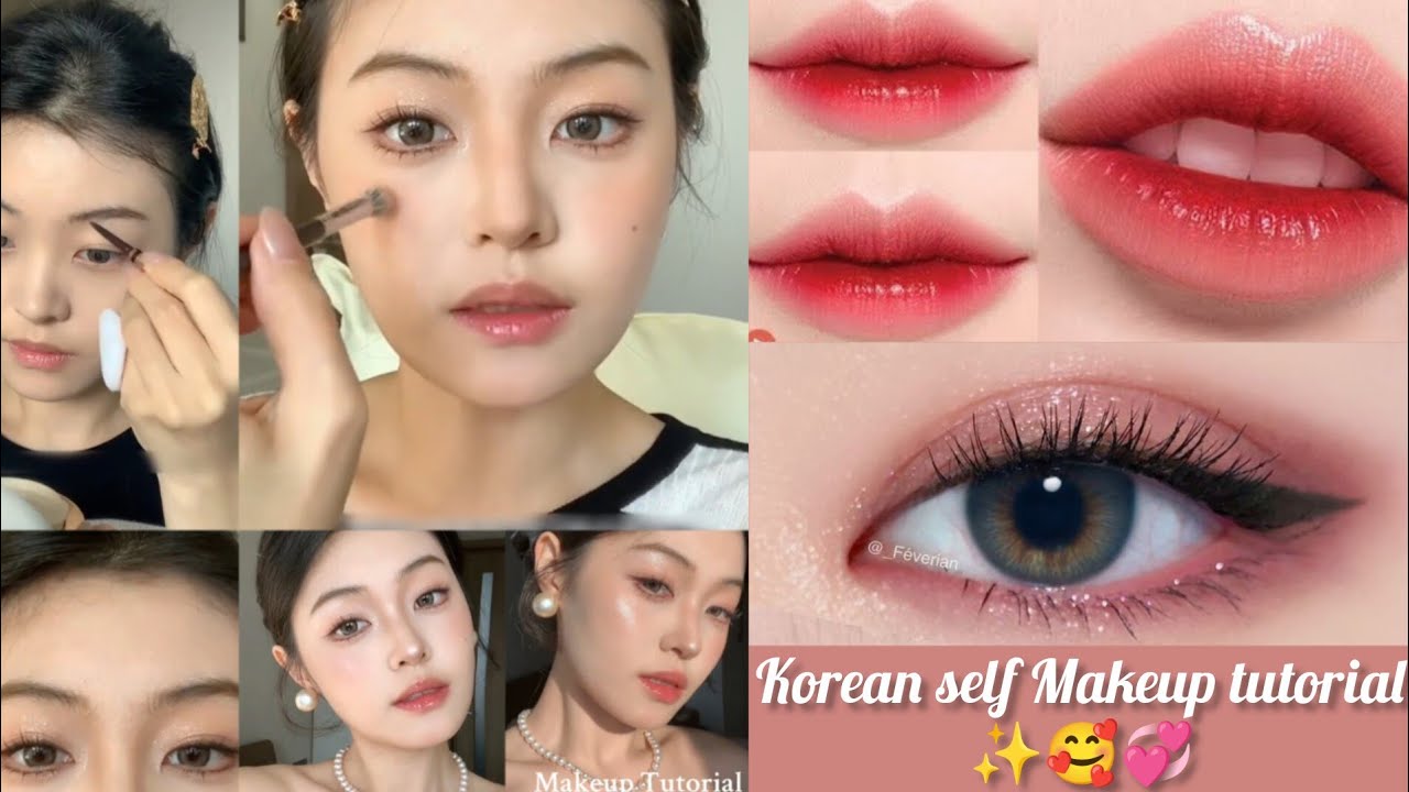 Full Korean Face Makeup Tutorial Korean Eye Makeup Korean Lip