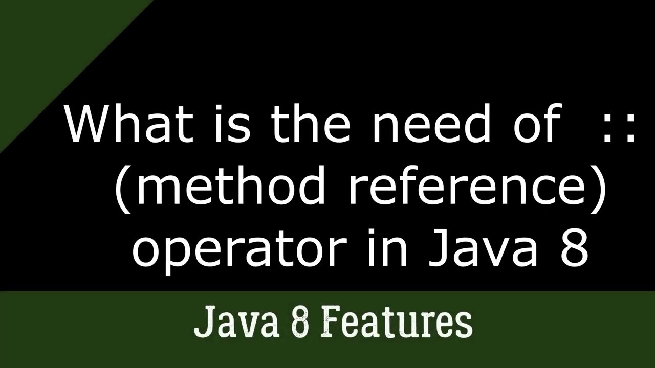 Method Reference Java 8 Youtube