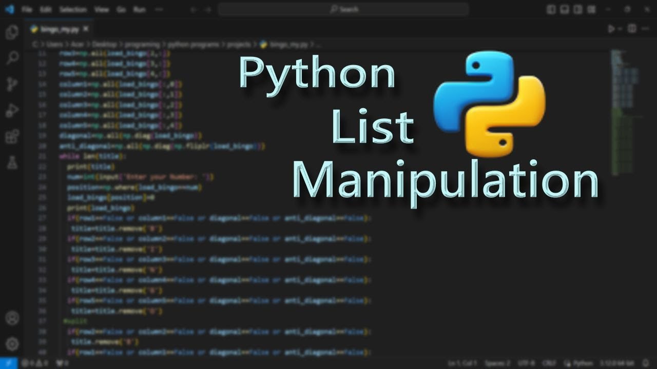 Python List Manipulation A Step By Step Guide Part 1 2024 Youtube