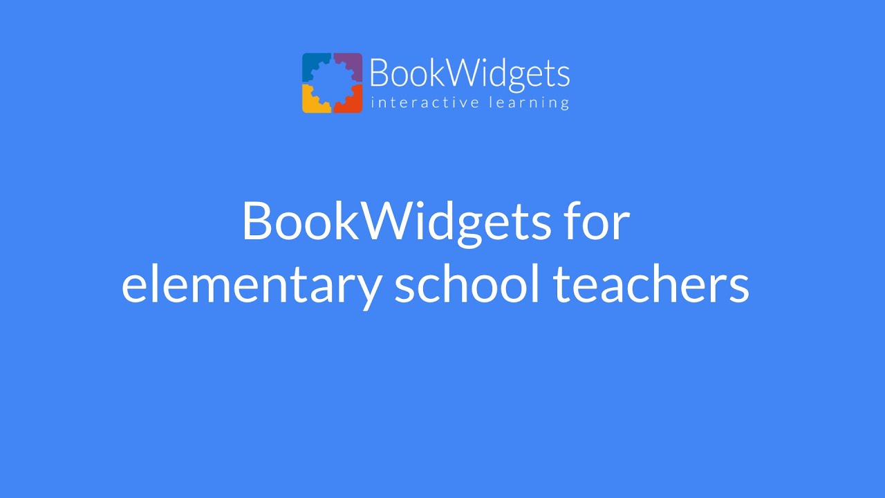 Bookwidgets For Elementary Teachers Youtube