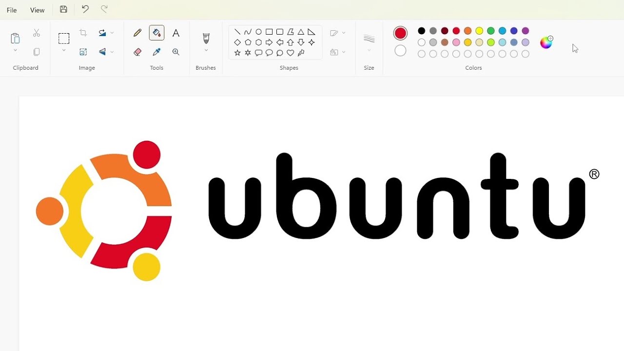 How To Draw The Ubuntu Logo Using Ms Paint How To Draw On Your