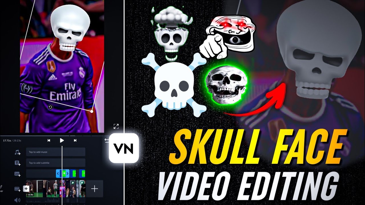 Viral Skull Face Video Editing In Vn App Trending Skull Face Edit In