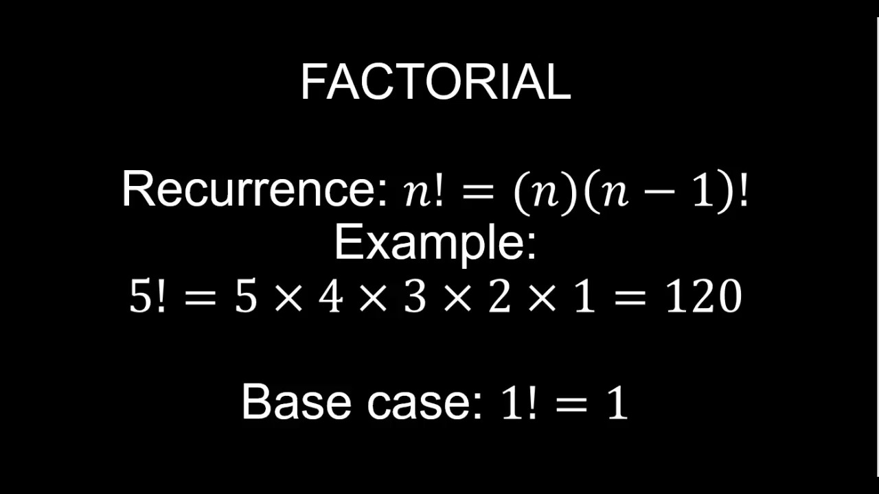 Introduction To Recursion How To Code The Factorial Function