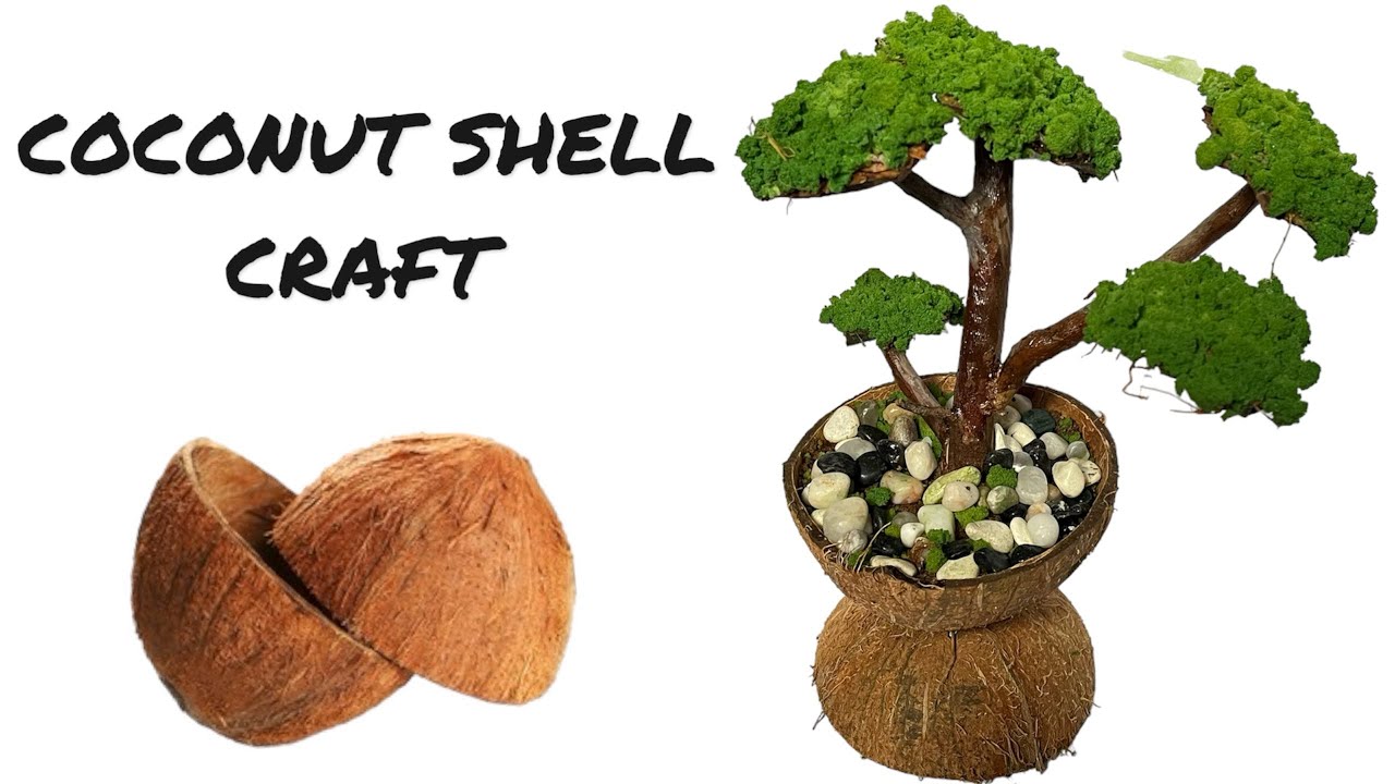 Coconut Shell Creativity Coconut Shell Craft Diy Craft Idea Tree