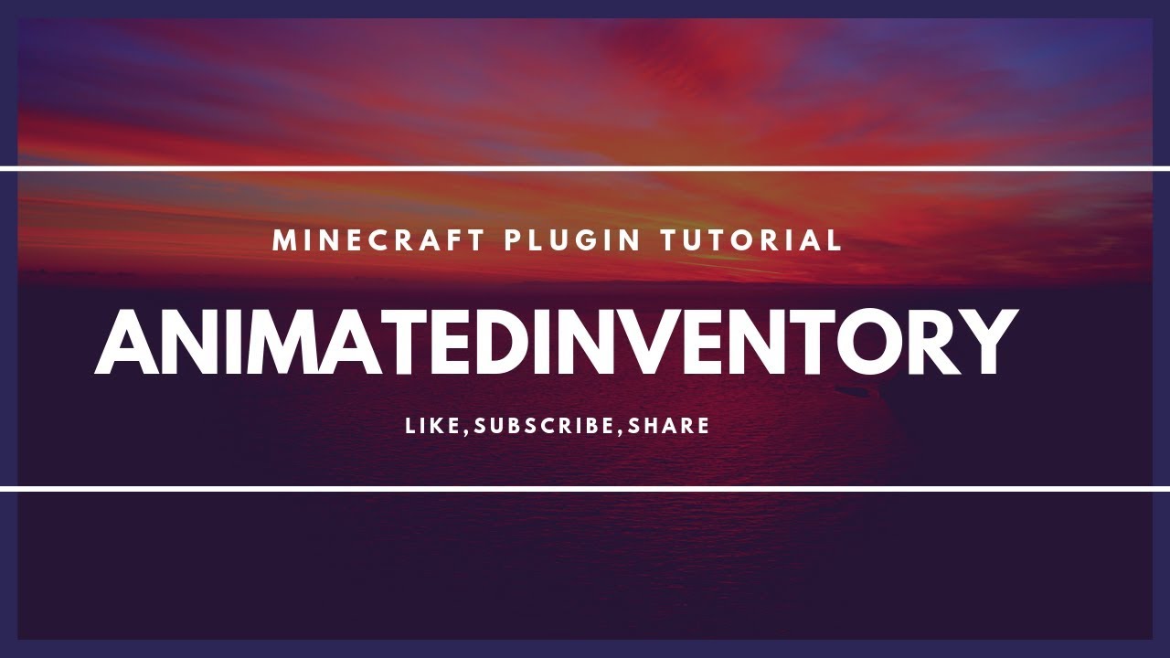 Minecraft Plugin Tutorial Animatedinventory Youtube