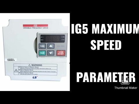 Ig5 Vfd Maximum Speed Parameter Youtube