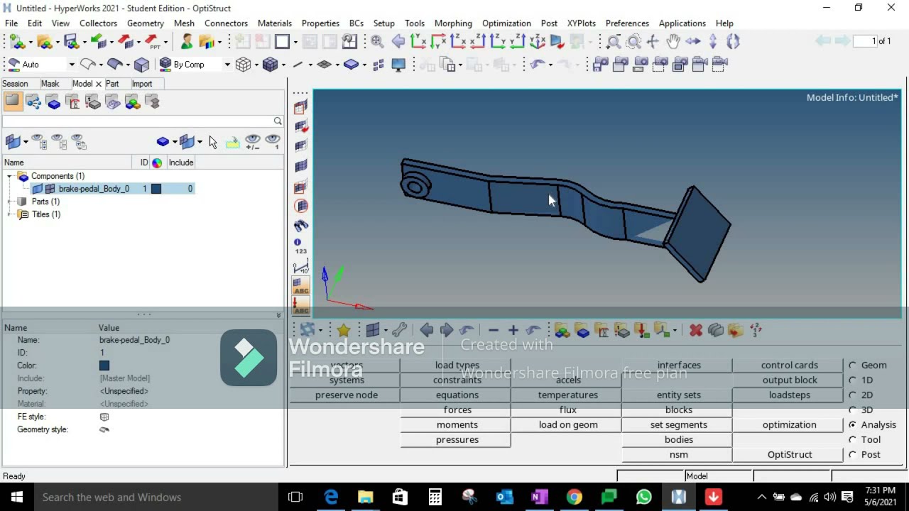Importing Cad Geometry Into Hyperworks Youtube