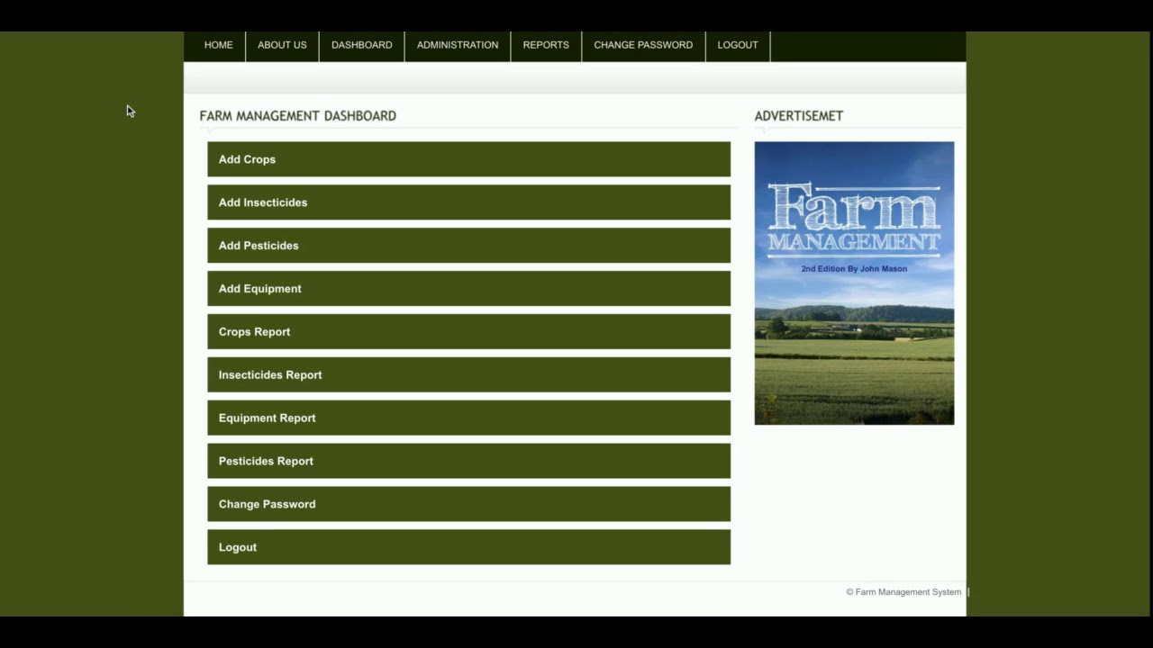 Farm Management System Php And Mysql Project Source Code Php Mysql