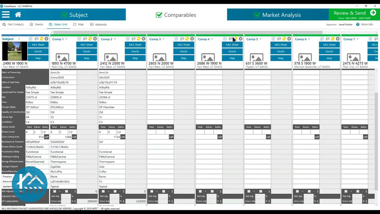 Adding Comps In Datamaster Pro Youtube