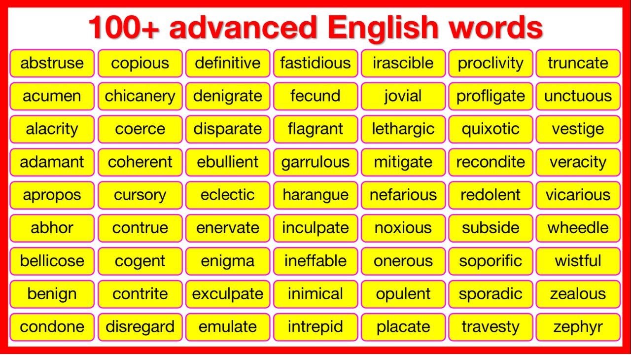 100 Advanced Words You Need To Know рџ Improve Your English
