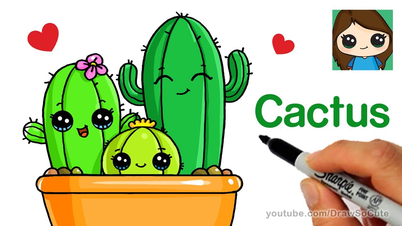 Easy Drawing Ideas Cactus At Sophie Catani Blog
