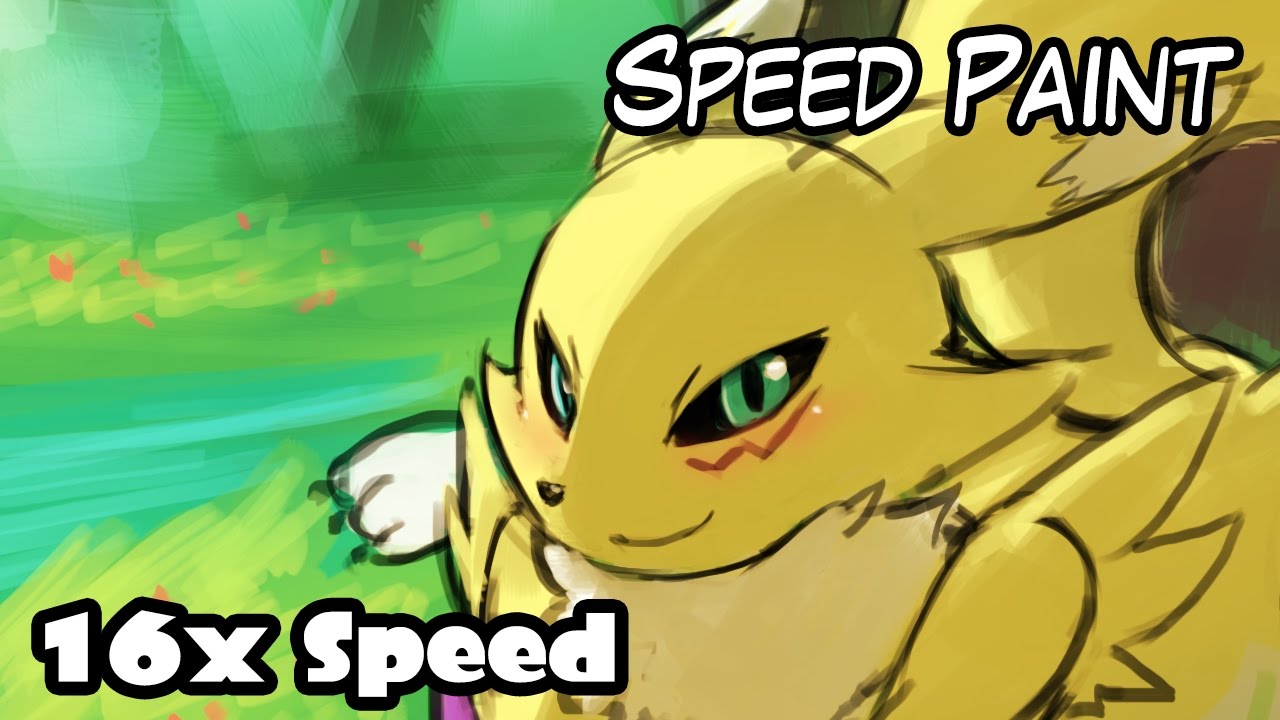 Speed Paint Renamon Youtube