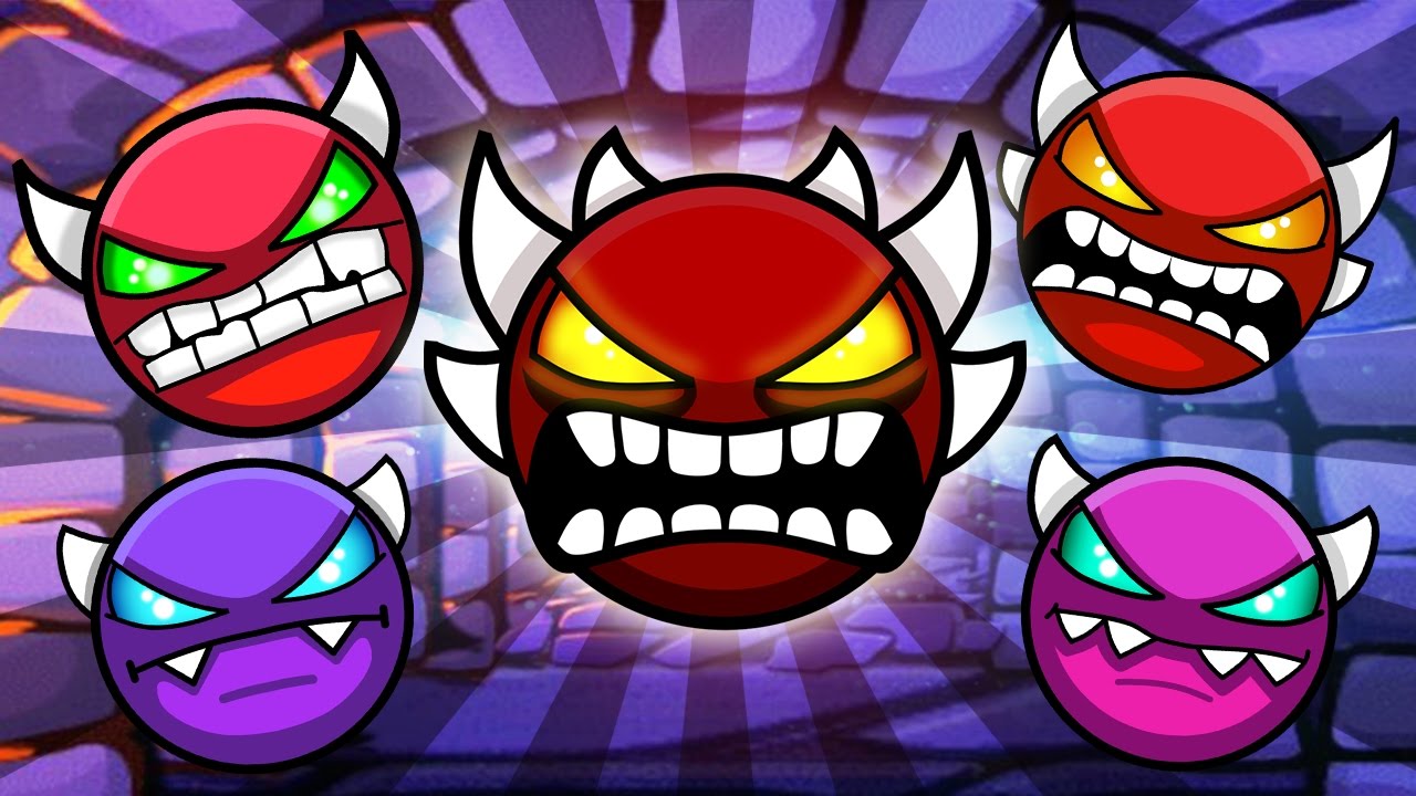 Los Primeros Niveles Demons Con Dificultades De Geometry Dash Youtube