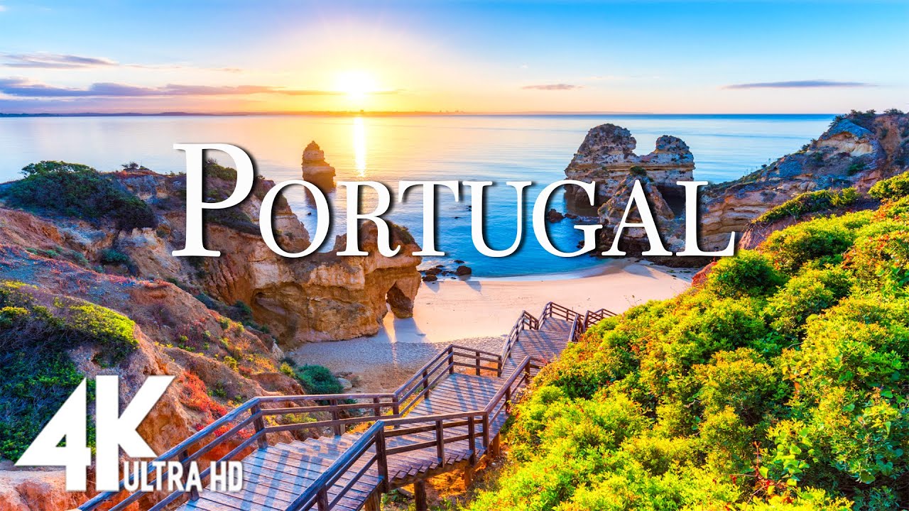 Flying Over Portugal 4k Uhd Relaxing Music Along With Beautiful