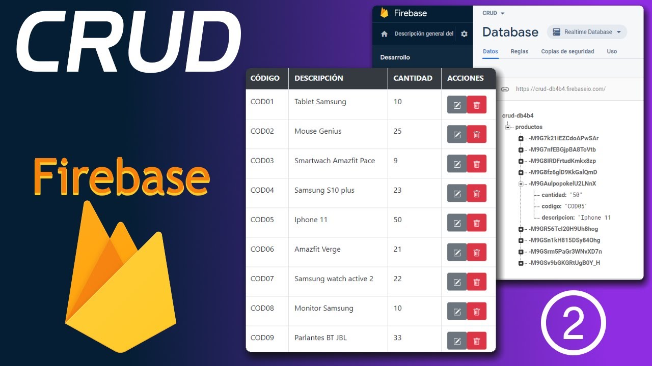 2 4 Firebase Crud Creación Del Proyecto App Y Base De Datos Youtube