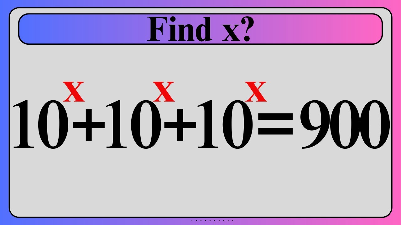 Nice Algebra Math Problem Find X Math Olympiad Youtube