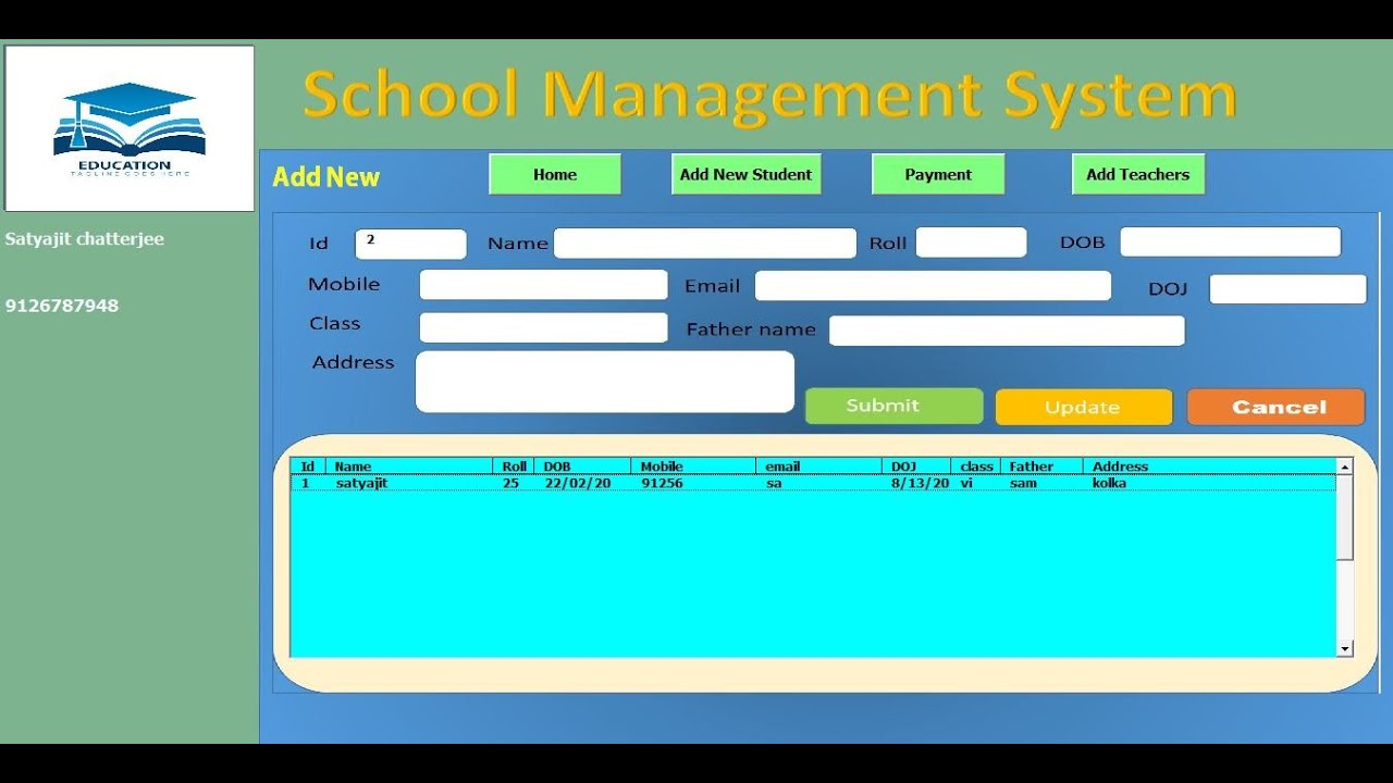 How To Create School Management System In Ms Access Design Talk