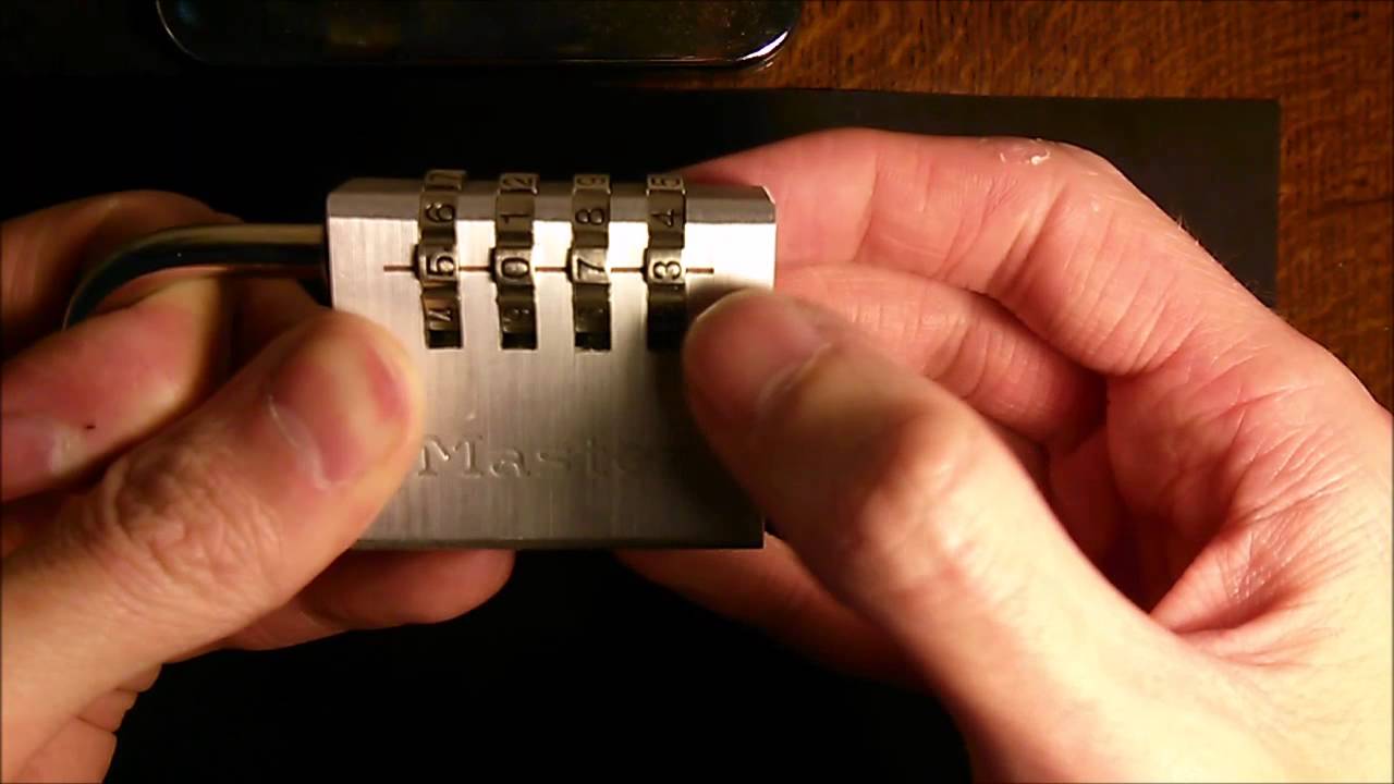 6 Lock Picking Master 7640d Combination Lock With No Tools Youtube