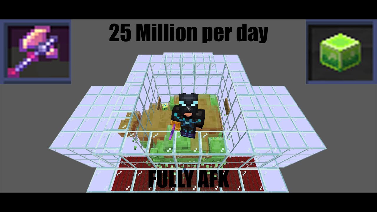 My 25m Day Minion Setup Hypixel Skyblock Youtube