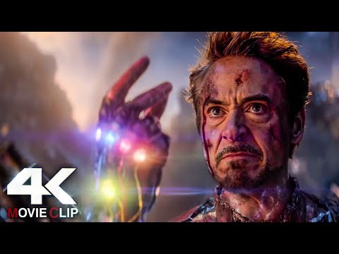 Iron Man Snap Scene 4k 60fps Avengers Endgame Movie Clip