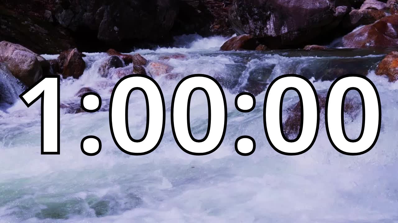 1 Hour Timer With Guitar Music Forest Flowing Rivers Youtube Music