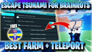 Escape Tsunami For Brainrots Script Best Auto Farm Teleport Zone God ...