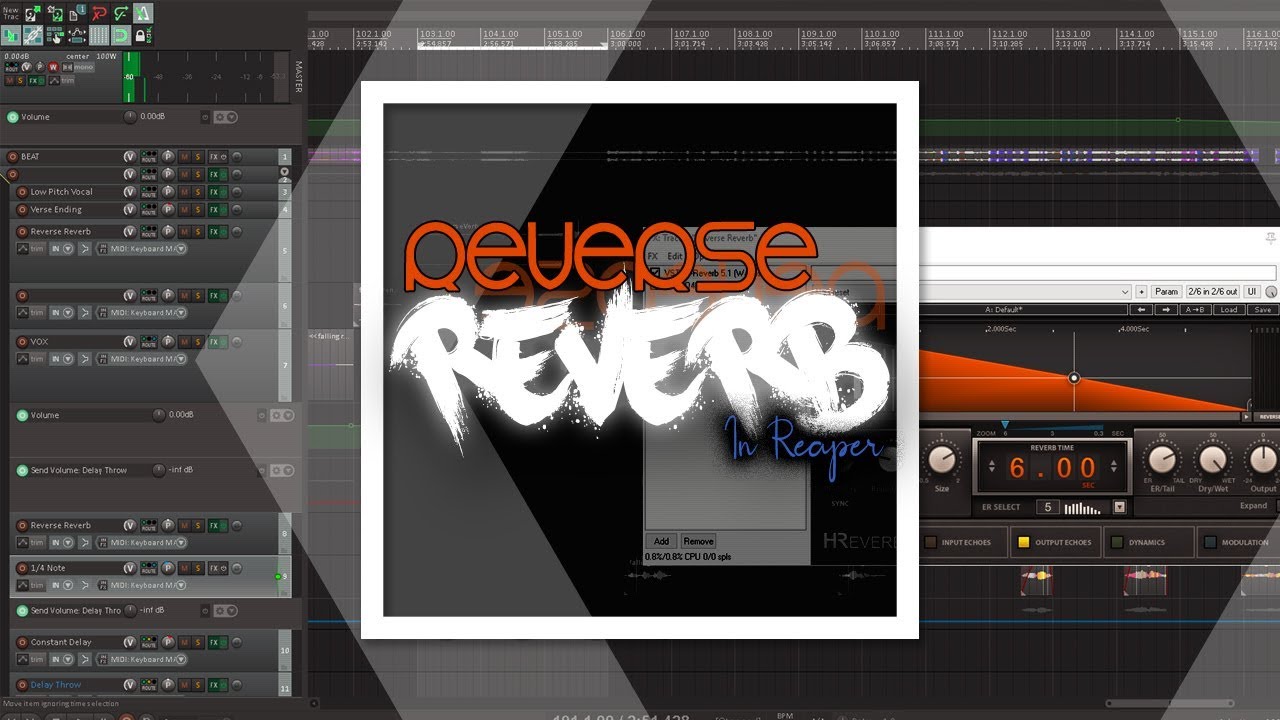 Reverse Reverb Effect A How To Explained In Reaper Youtube