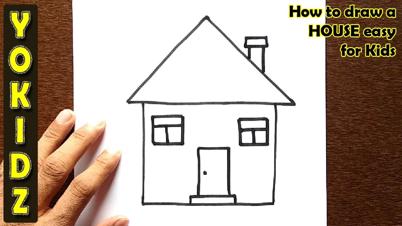 Simple House Drawing Step By Step