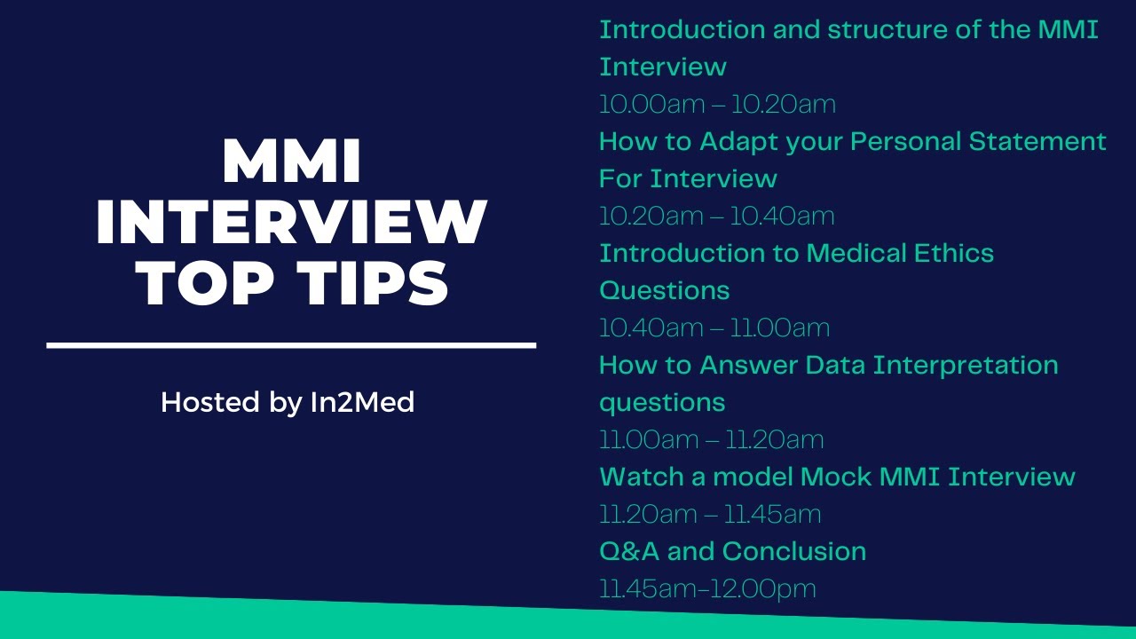 Mmi Interview Top Tips In2med Youtube
