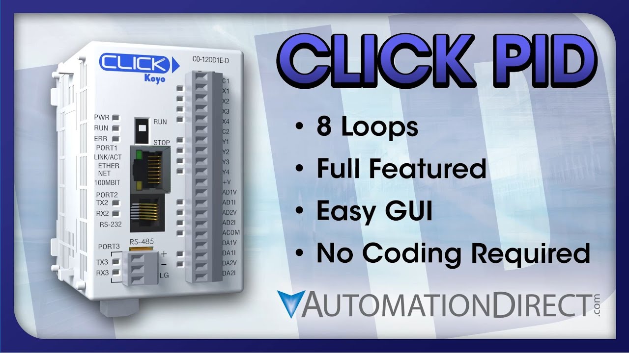 Click Plc Simple Pid From Automationdirect Youtube