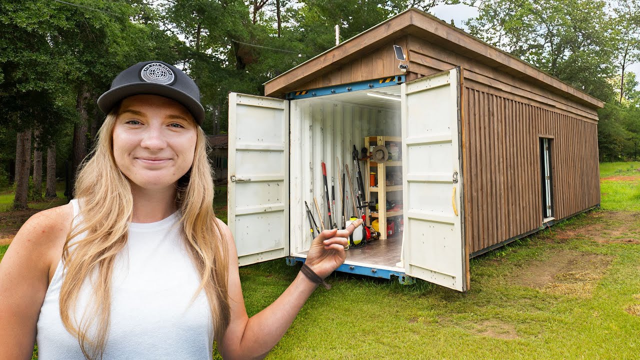 Converting A 4000 Container Into A Backyard Shed Youtube