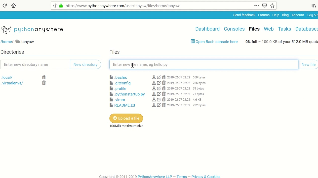 Python Anywhere Intro Youtube