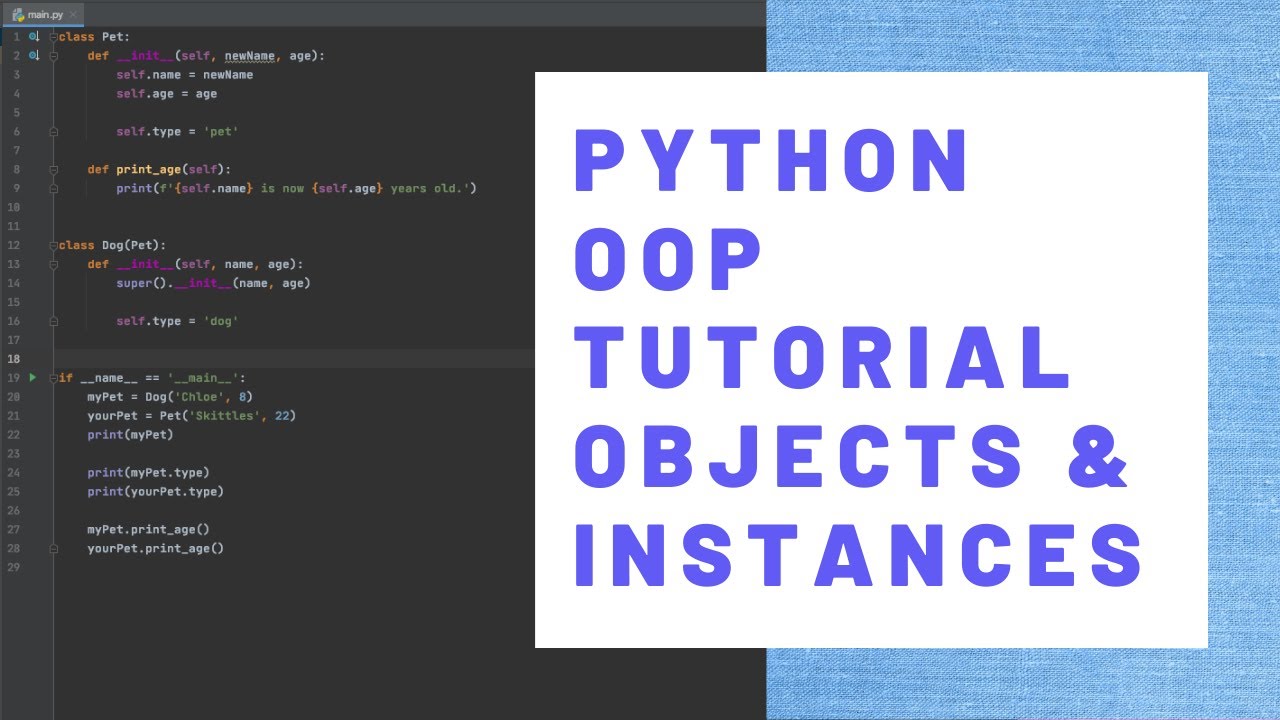 Python Oop Tutorial Objects And Instances Youtube