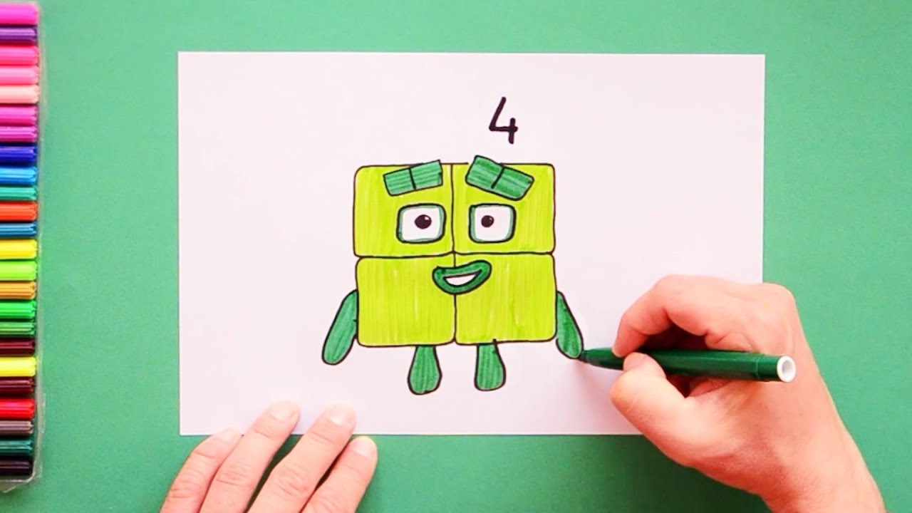 How To Draw Number One From Number Blocks Super Kids Drawing – eroppa