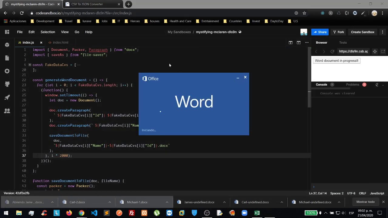 Create Dynamic Word Documents Using Docx Js File Saver And Data From