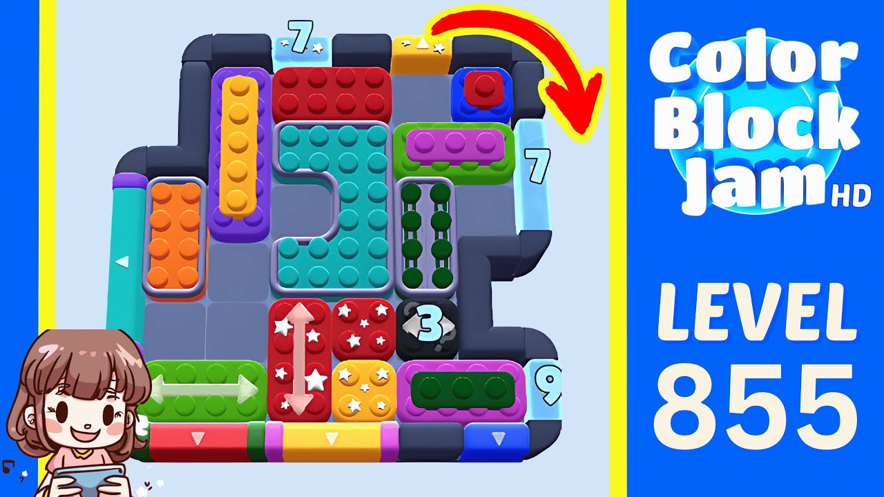Color Block Jam Level 855 Solution Walkthrough Youtube