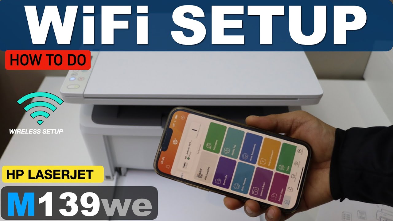 Hp Laserjet M139we Wifi Setup Youtube
