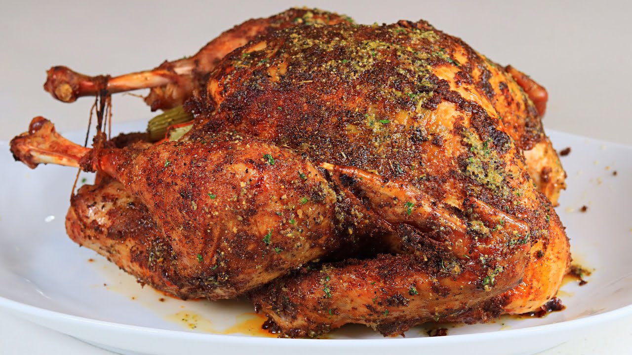 Oven Roasted Lemon Pepper Turkey Recipe Youtube