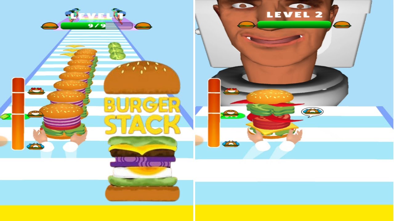 Burger Stack Run Game Android Youtube