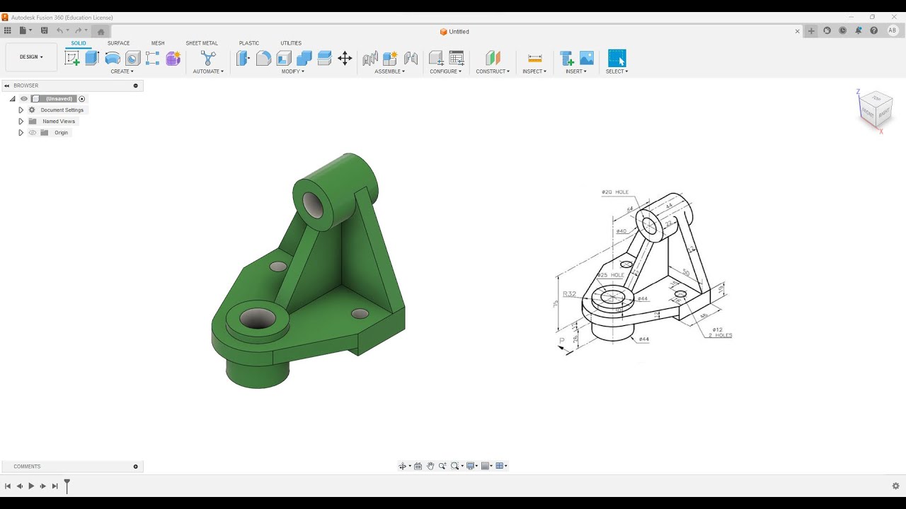 Fusion360 Part Modeling Tutorial 93 Design 3dmodeling