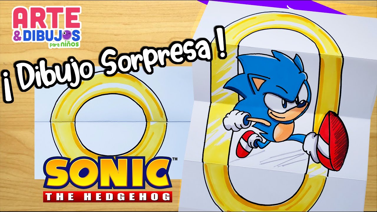 Como Dibujar A Sonic Dibujo Sorpresa Youtube