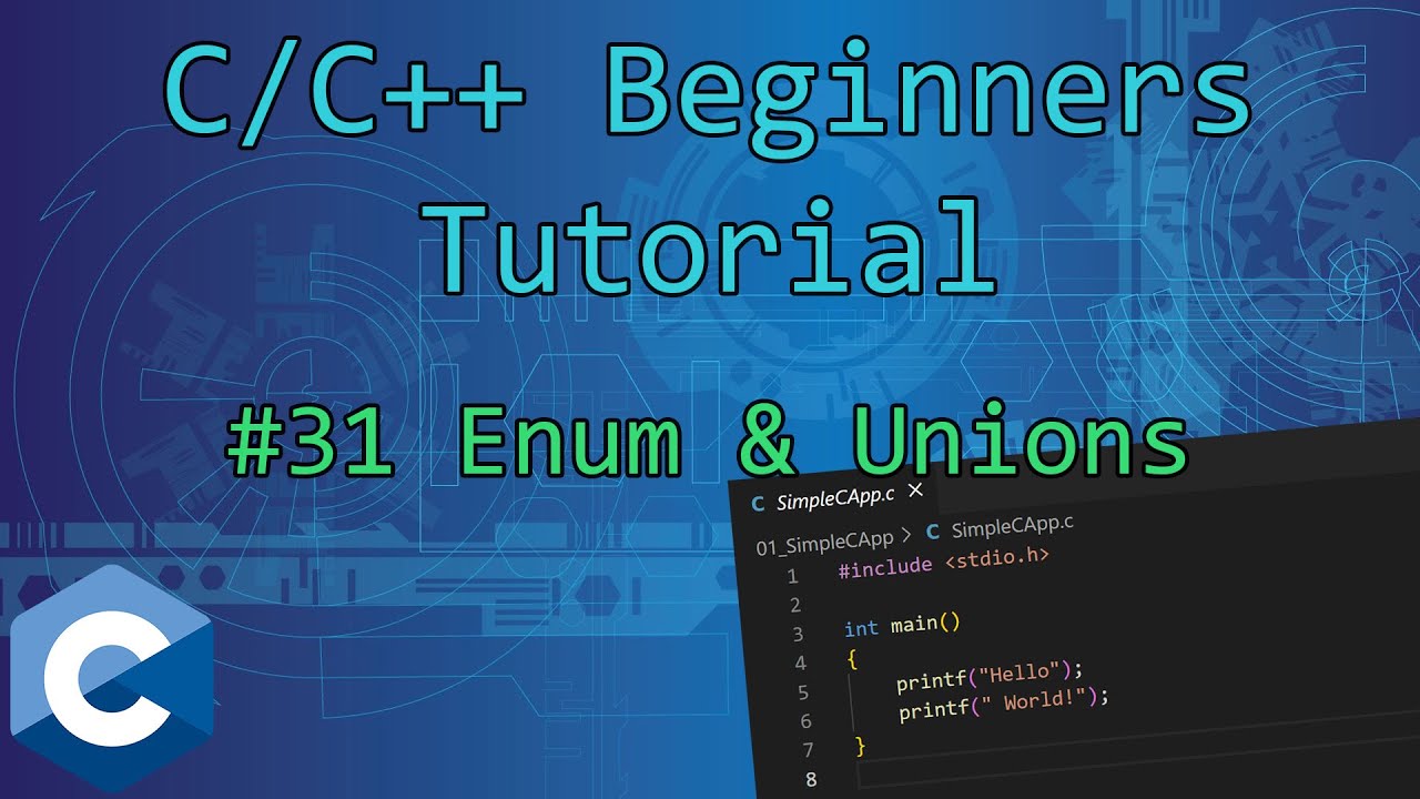 0x1f Enums Unions C C Beginners Tutorial Youtube