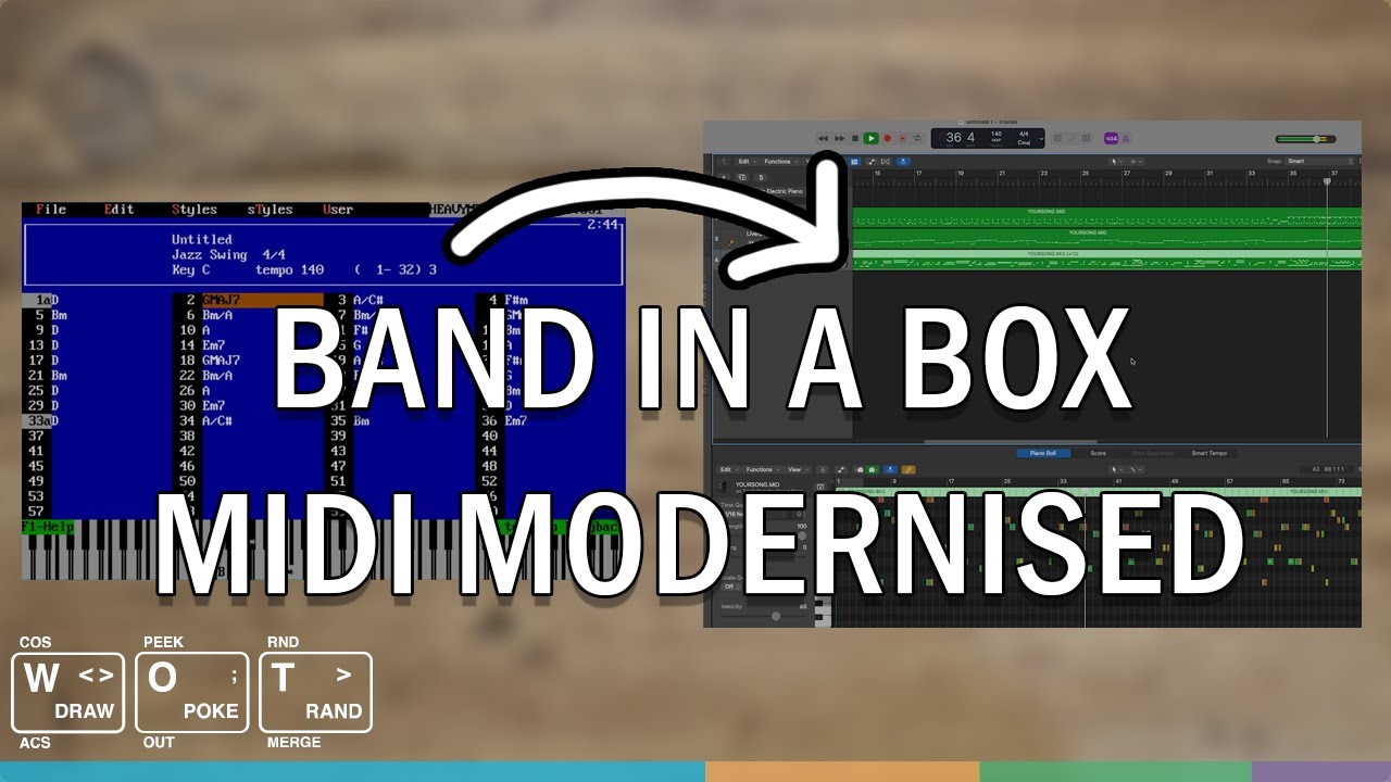 Band In A Box Dos Midi To Logic Youtube