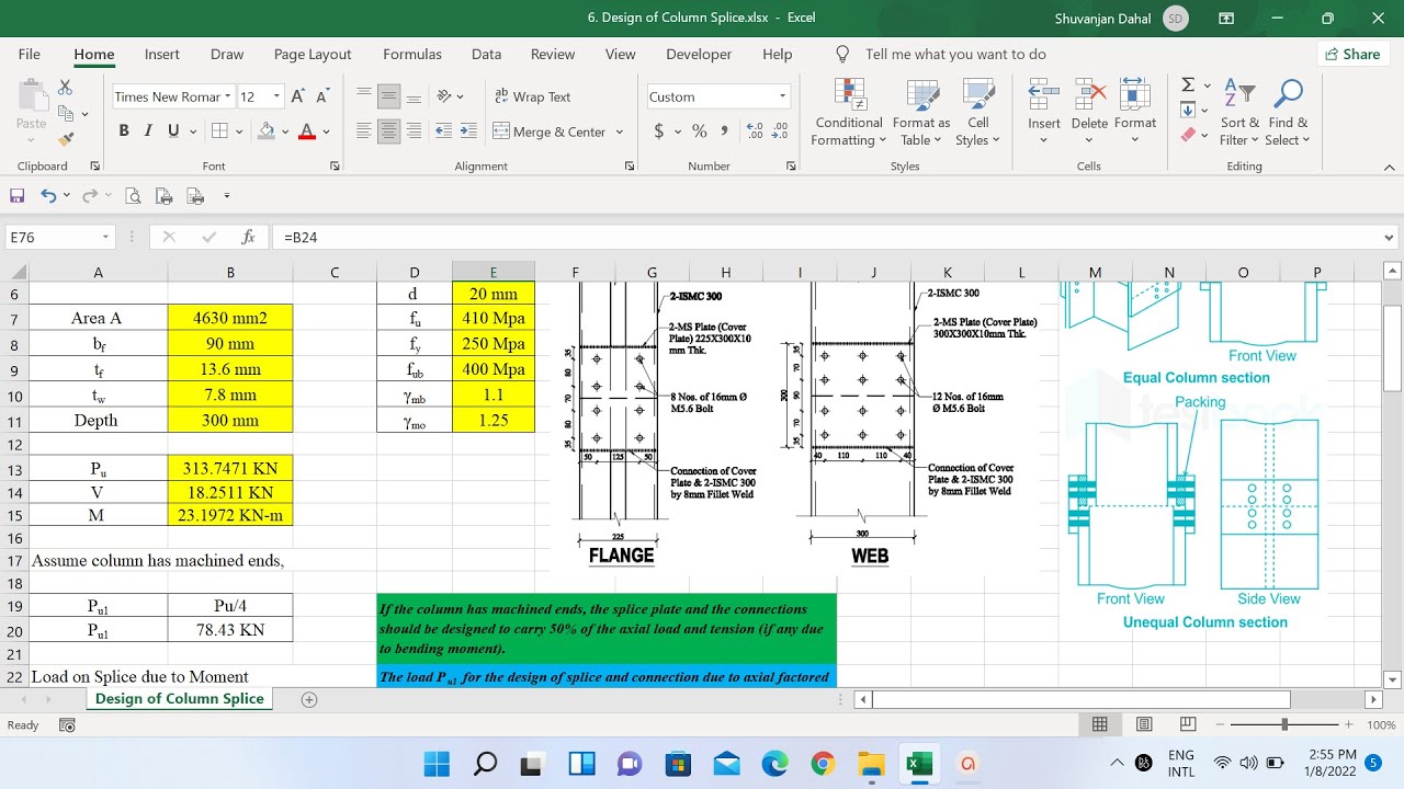 Lecture 13 Design Of Column Splice As Per Is 800 2007 58 Off