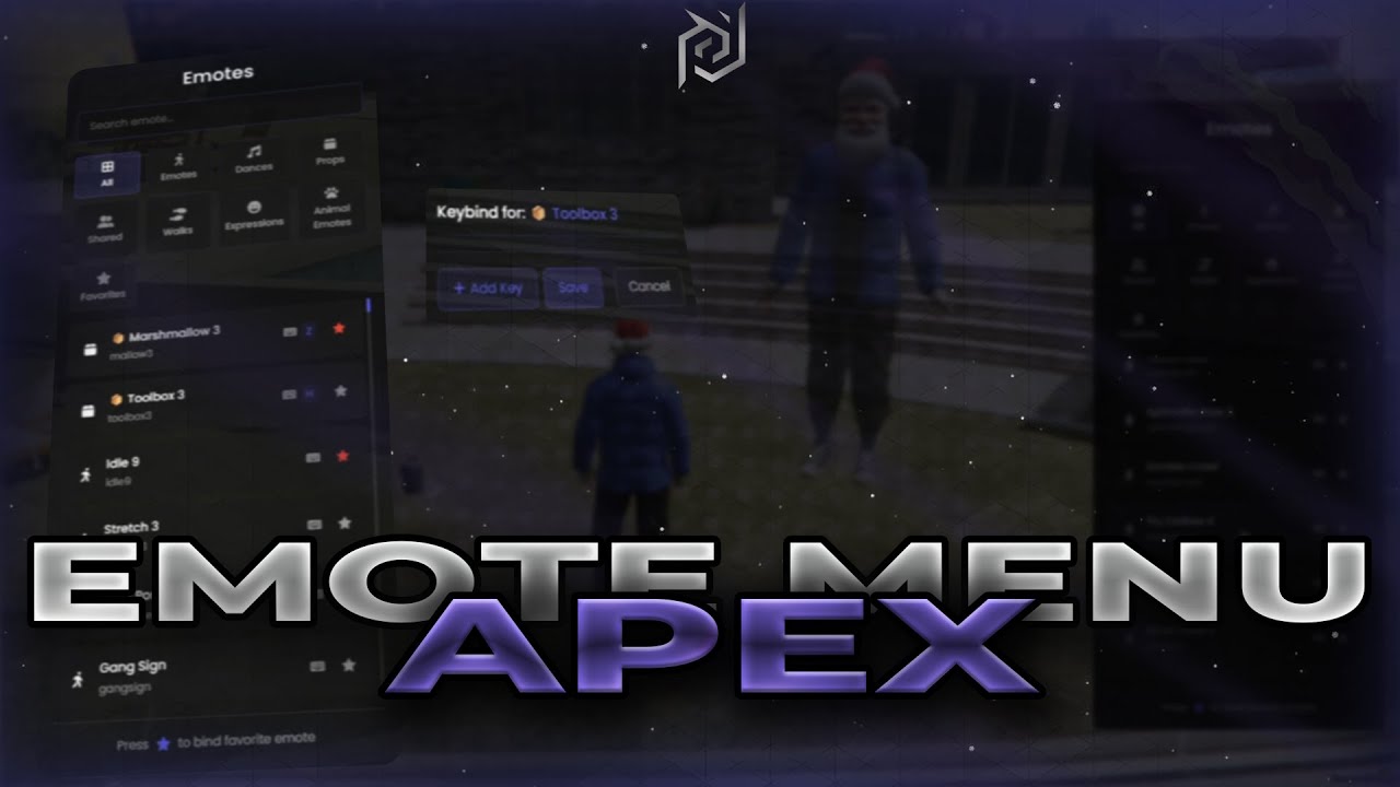 Emote Menu Apex Fivem Script Qbcore Free Youtube